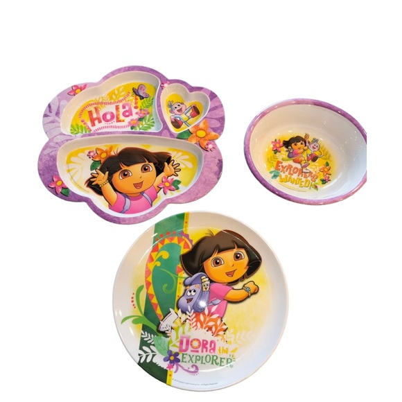 Zak Designs | Dining | Dora The Explorer 3 Piece Dining Set | Poshmark